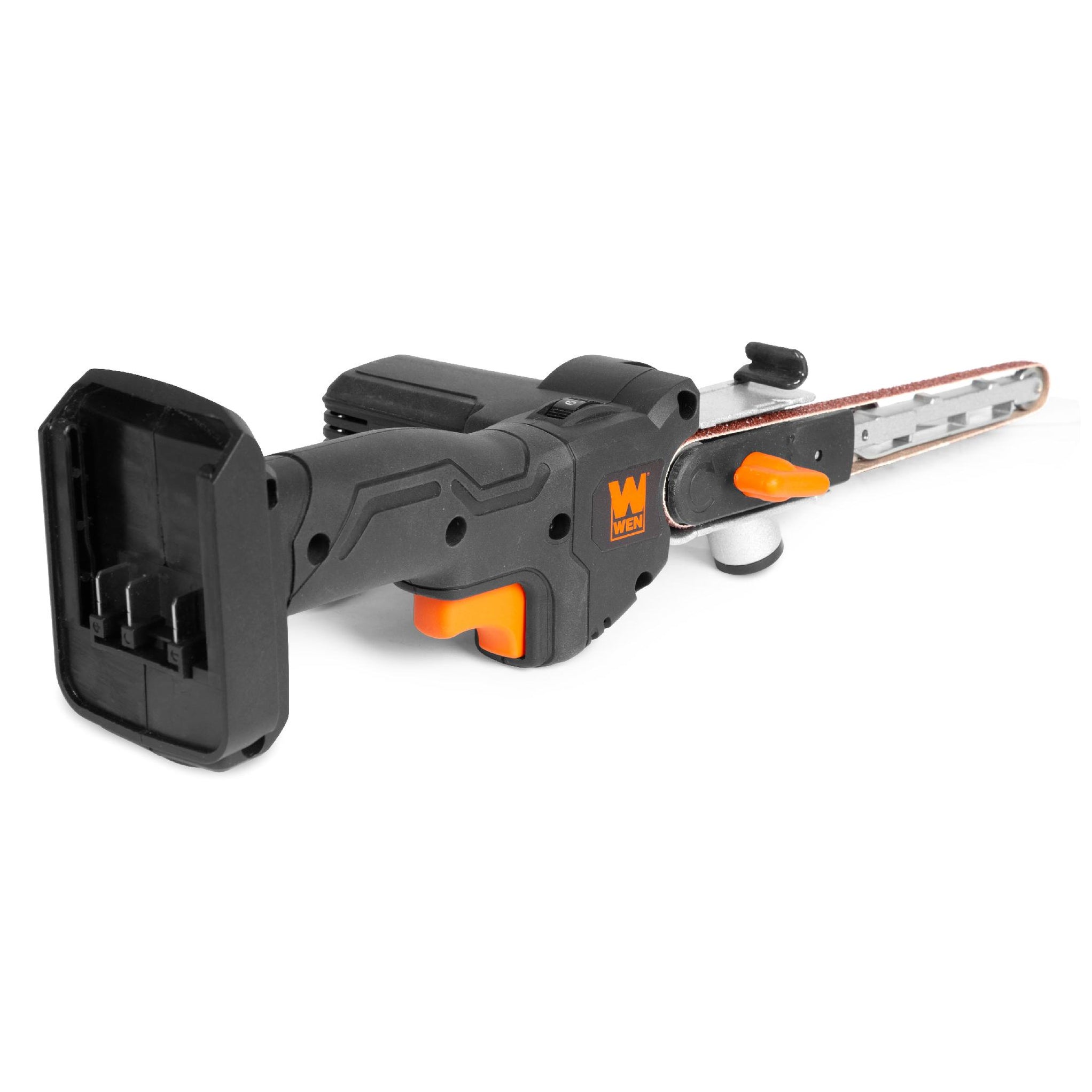 WEN 20438 20V Max Cordless Variable Speed Detailing File Sander, Brush ...