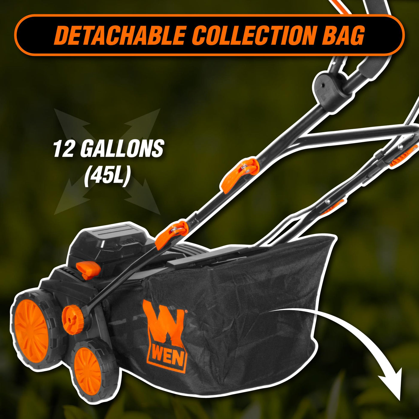 WEN 20716 20V Max Cordless 15-Inch 2-in-1 Brushless Electric Dethatche ...