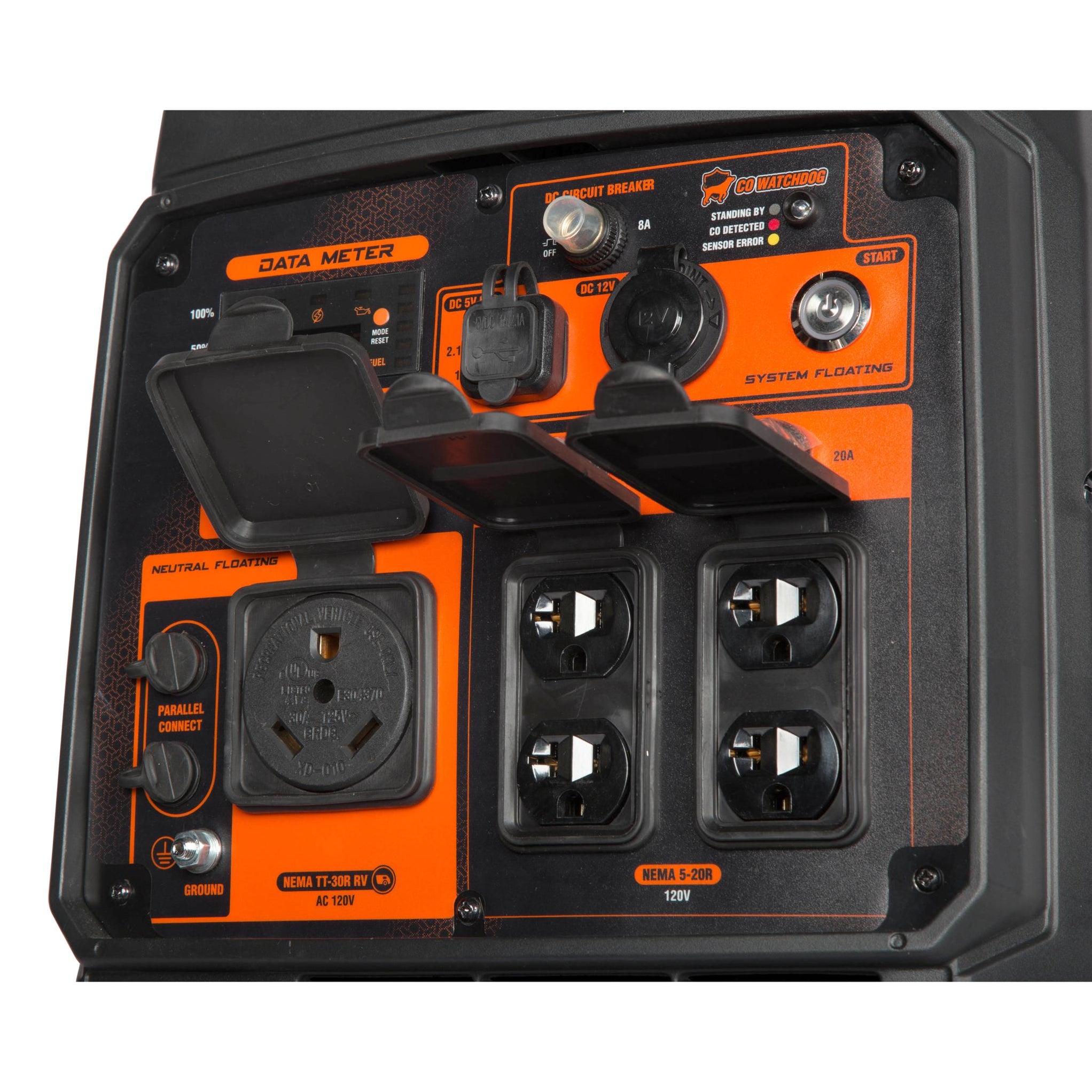 WEN DF480iX Quiet and Lightweight 4800-Watt Dual Fuel RV-Ready Electri ...