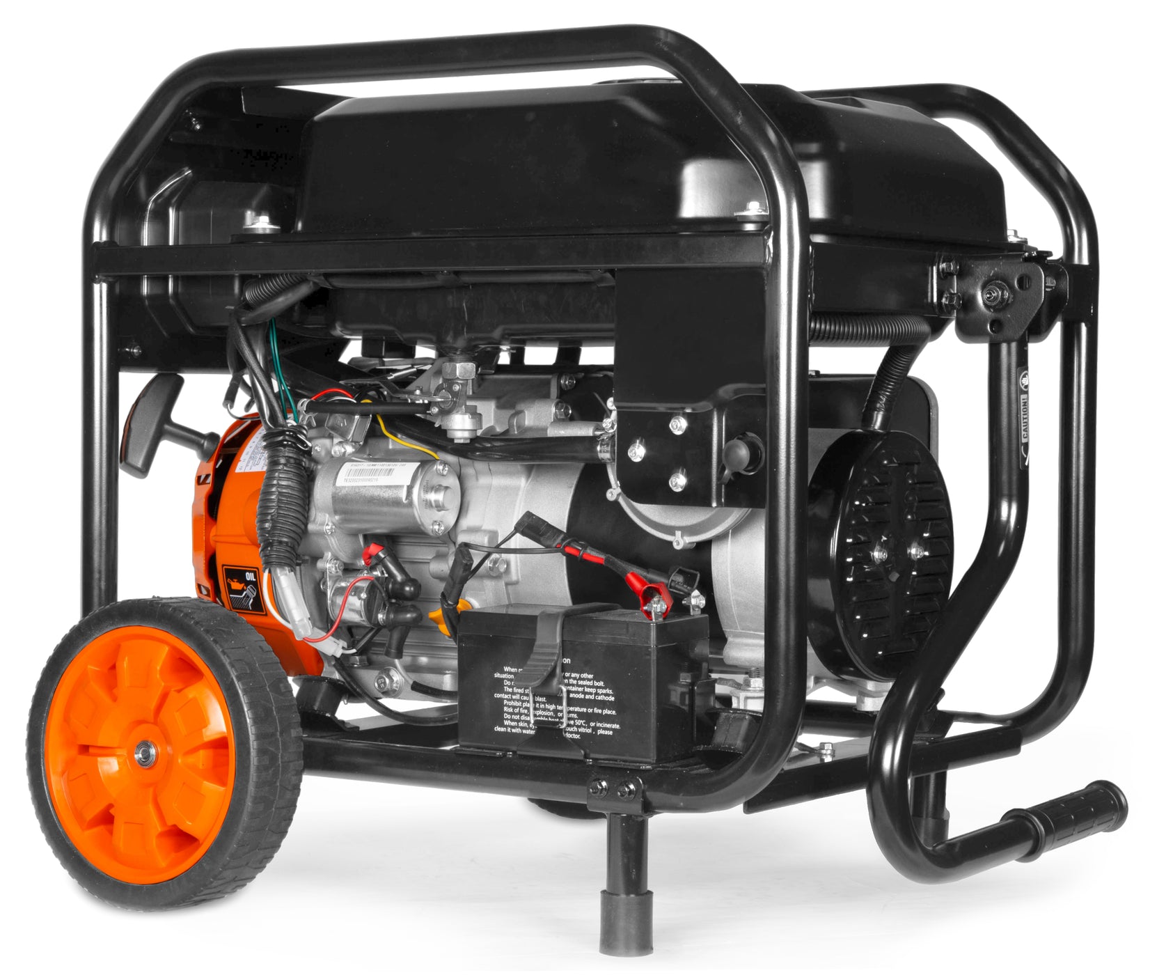 WEN DF5600X 5,600-Watt Dual Fuel Portable Generator with Wheel Kit, El ...