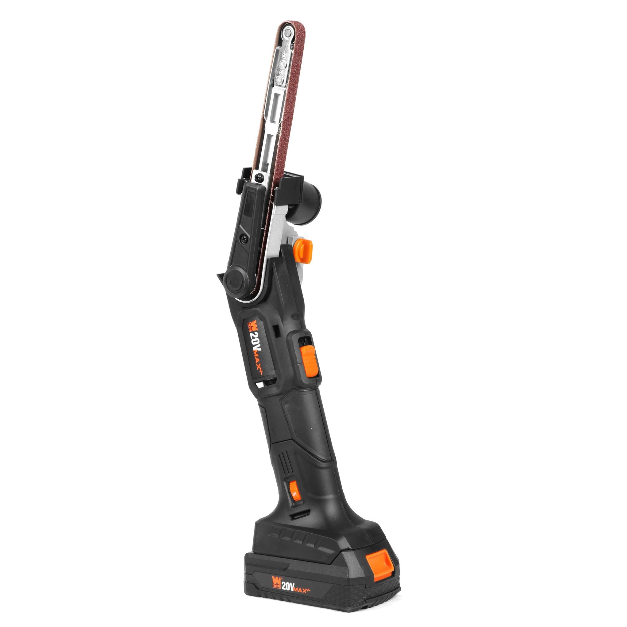 WEN 20437 20V Max Cordless Variable Speed Detailing File Sander with 2 ...