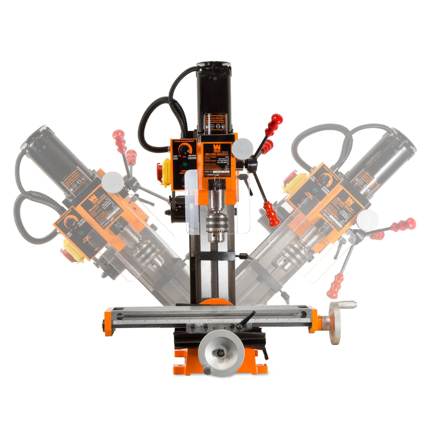 WEN 33013 4.5A Variable Speed Single Phase Compact Benchtop Metal Mill ...