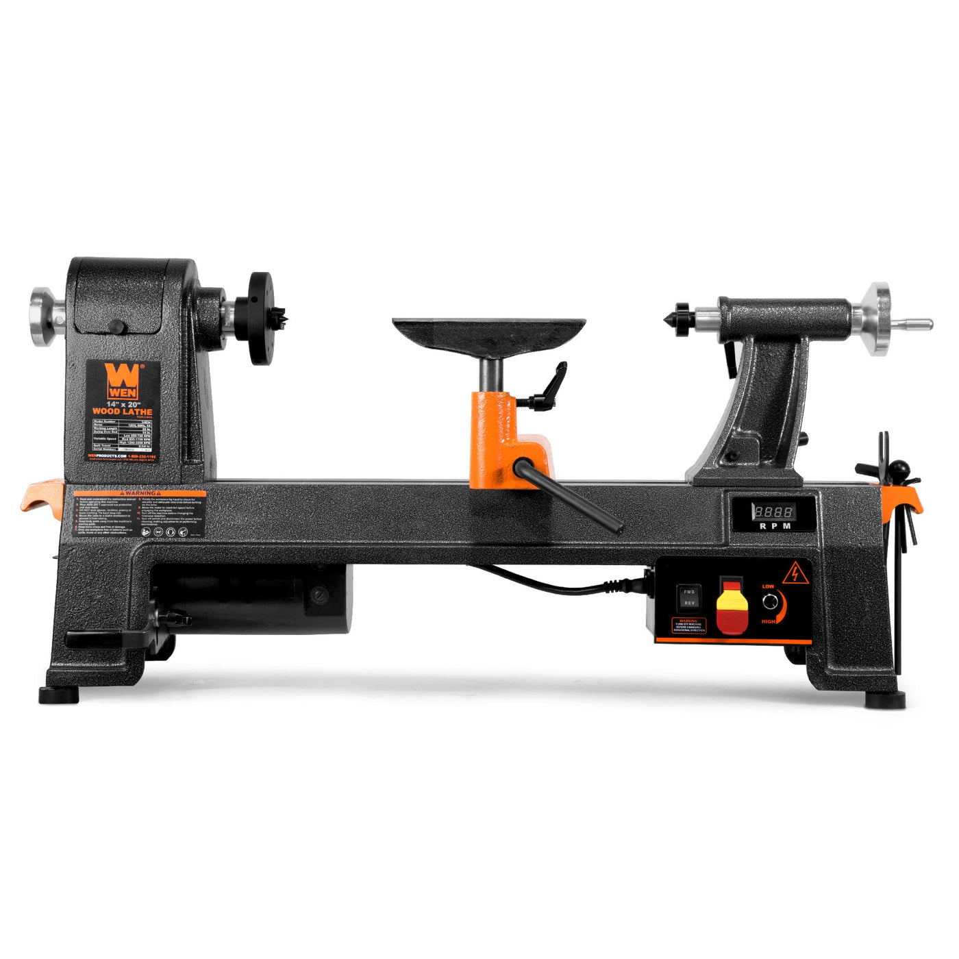 WEN 34035 6-Amp 14-Inch by 20-Inch Variable Speed Benchtop Wood Lathe ...