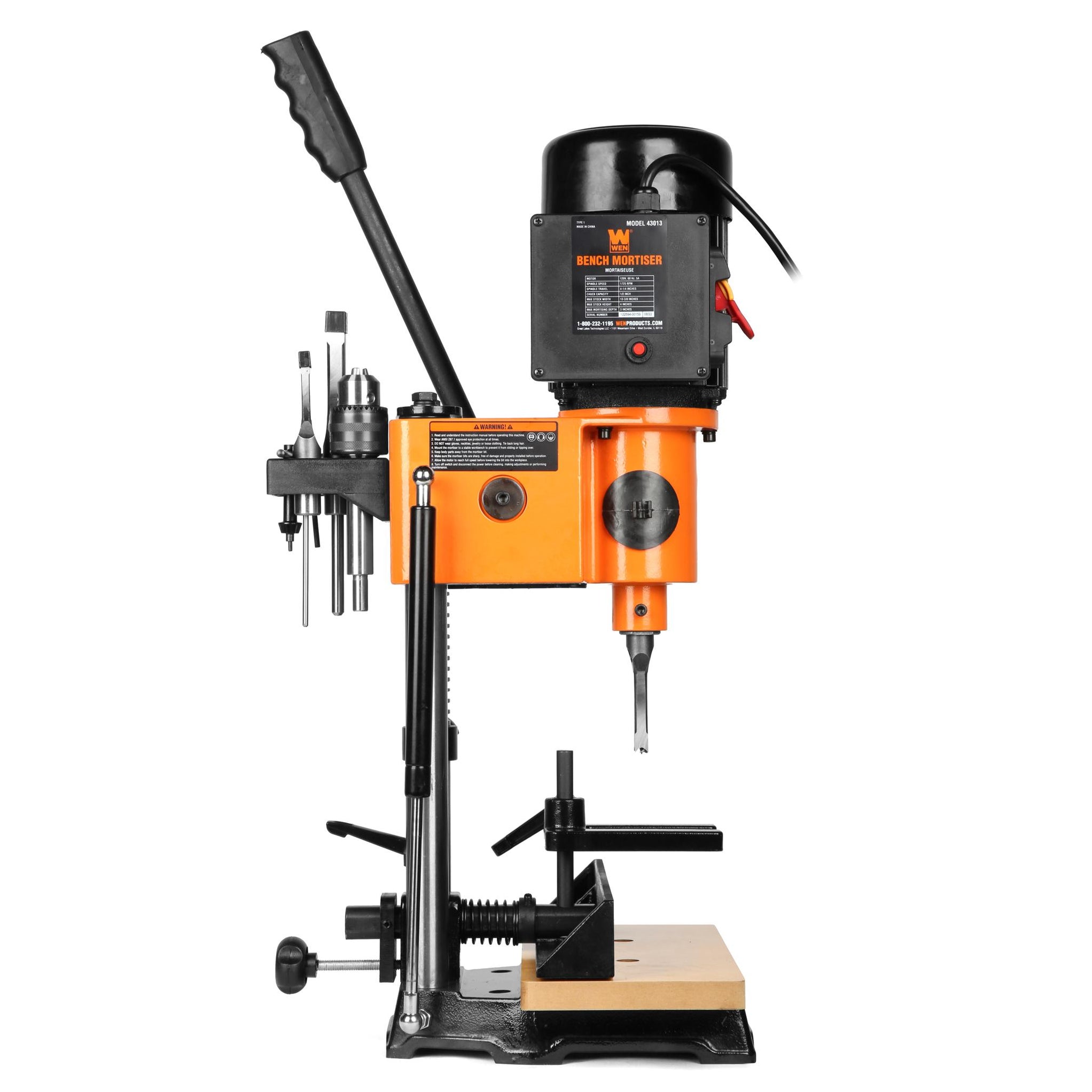 WEN 43013 5-Amp Cast Iron Bench Mortiser with Chisel Bit Set — WEN Products