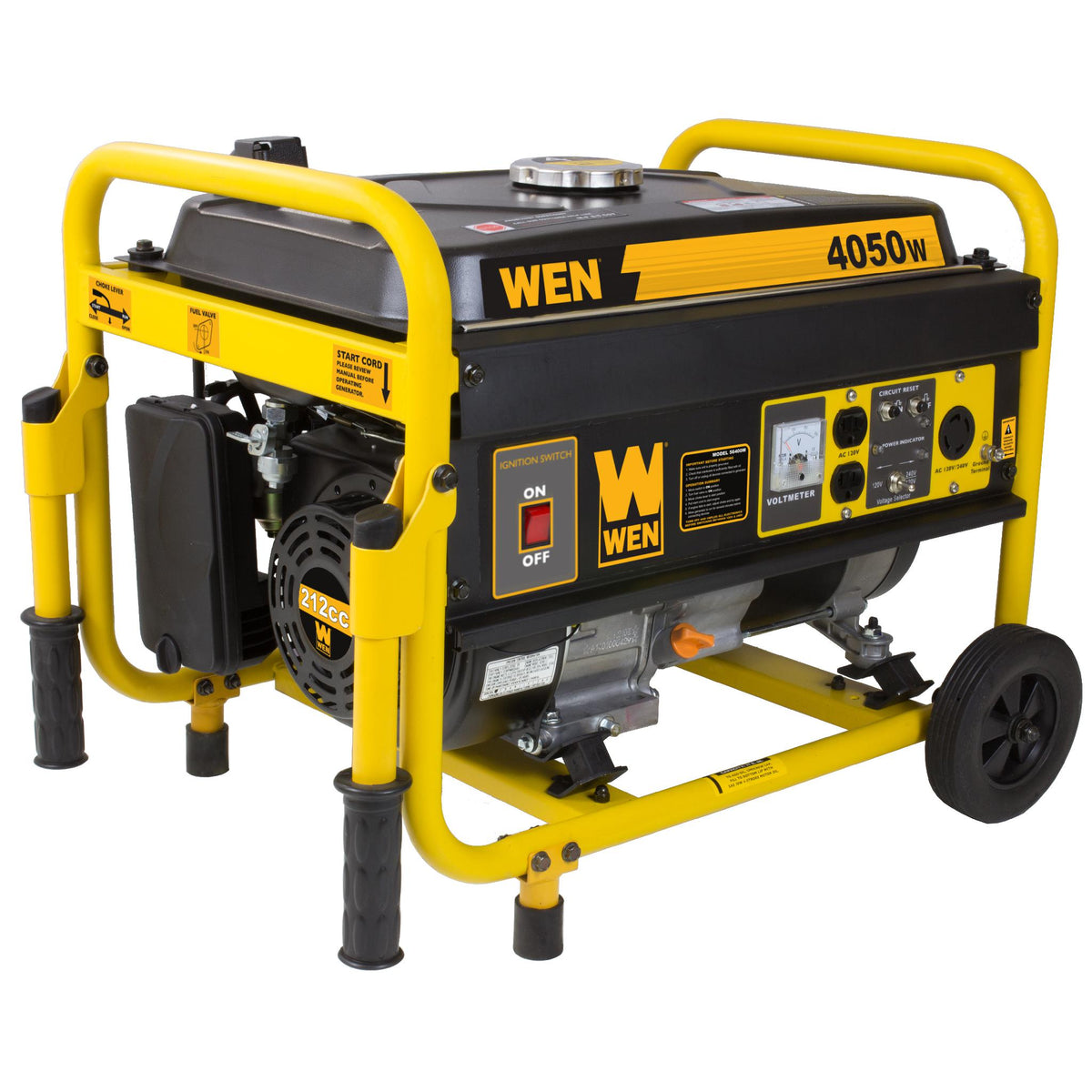 WEN 56400M 4,050 Watt Power Generator with Wheel and Handle Kit — WEN ...