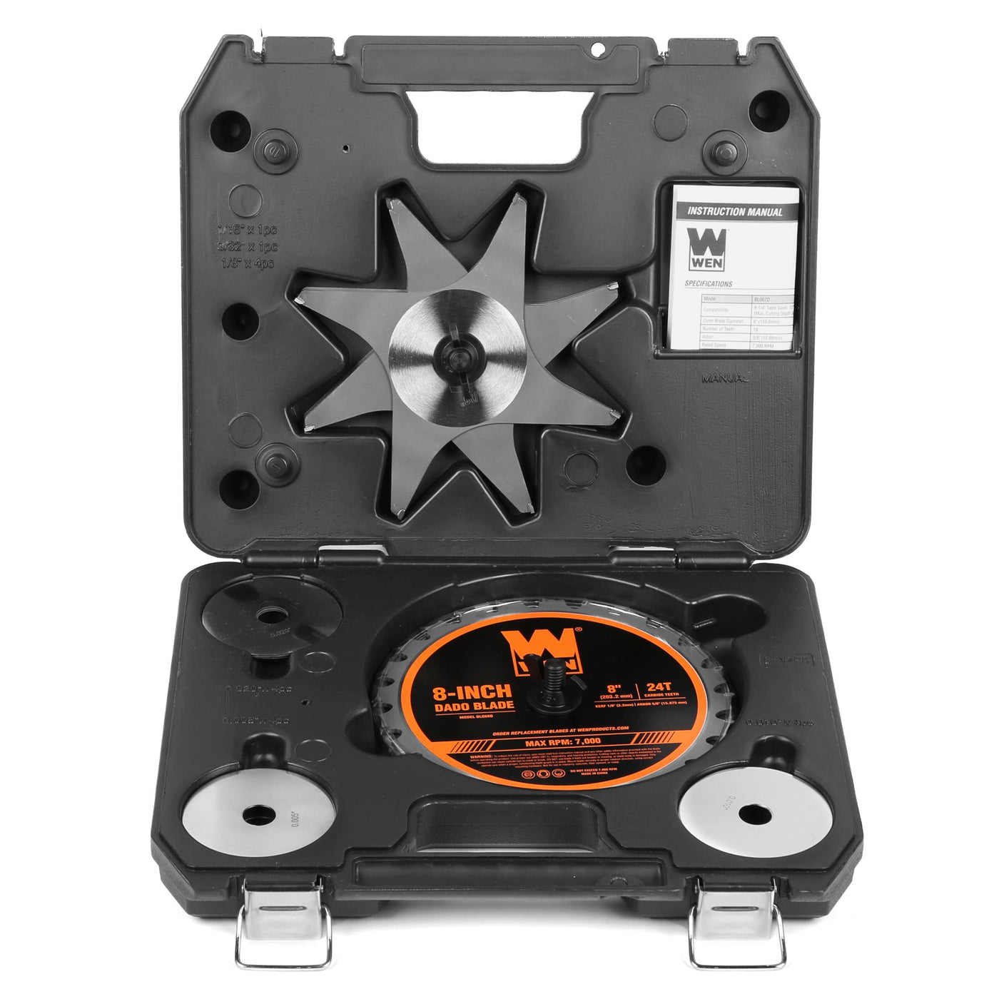 Table Saw Accessories WEN 8-Inch Stacked Dado Blade Set - 24-Tooth ...