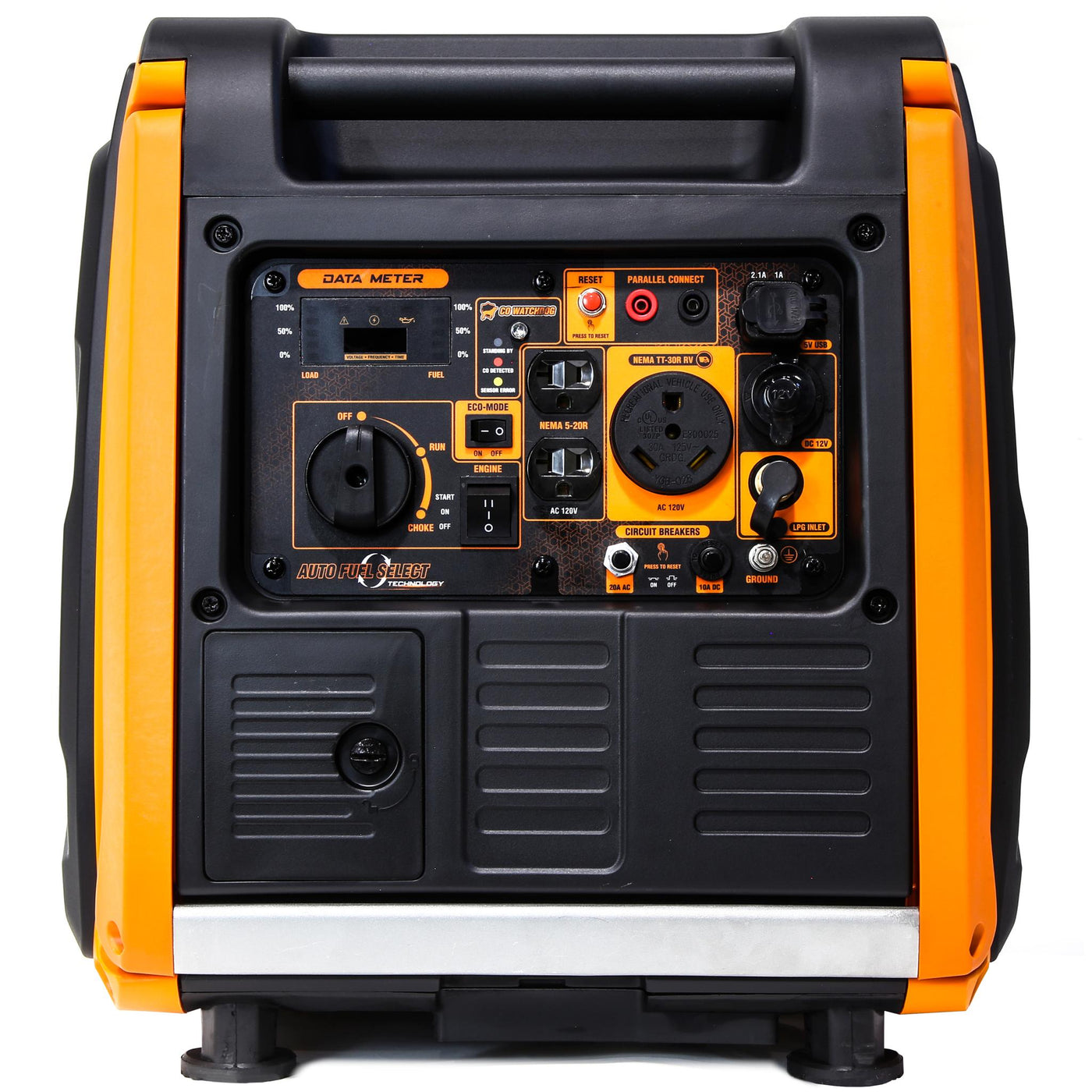 WEN DF400iX Super Quiet 4000-Watt Dual Fuel RV-Ready Electric Start Po ...