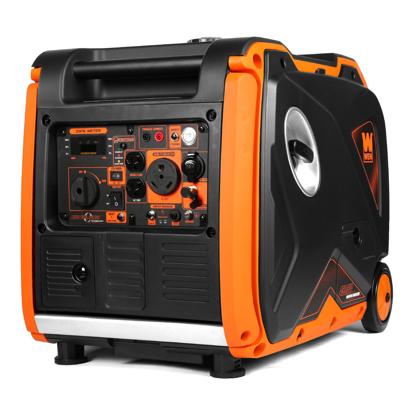 WEN DF452iX Super Quiet 4500-Watt Remote Electric Start Dual Fuel RV-R ...