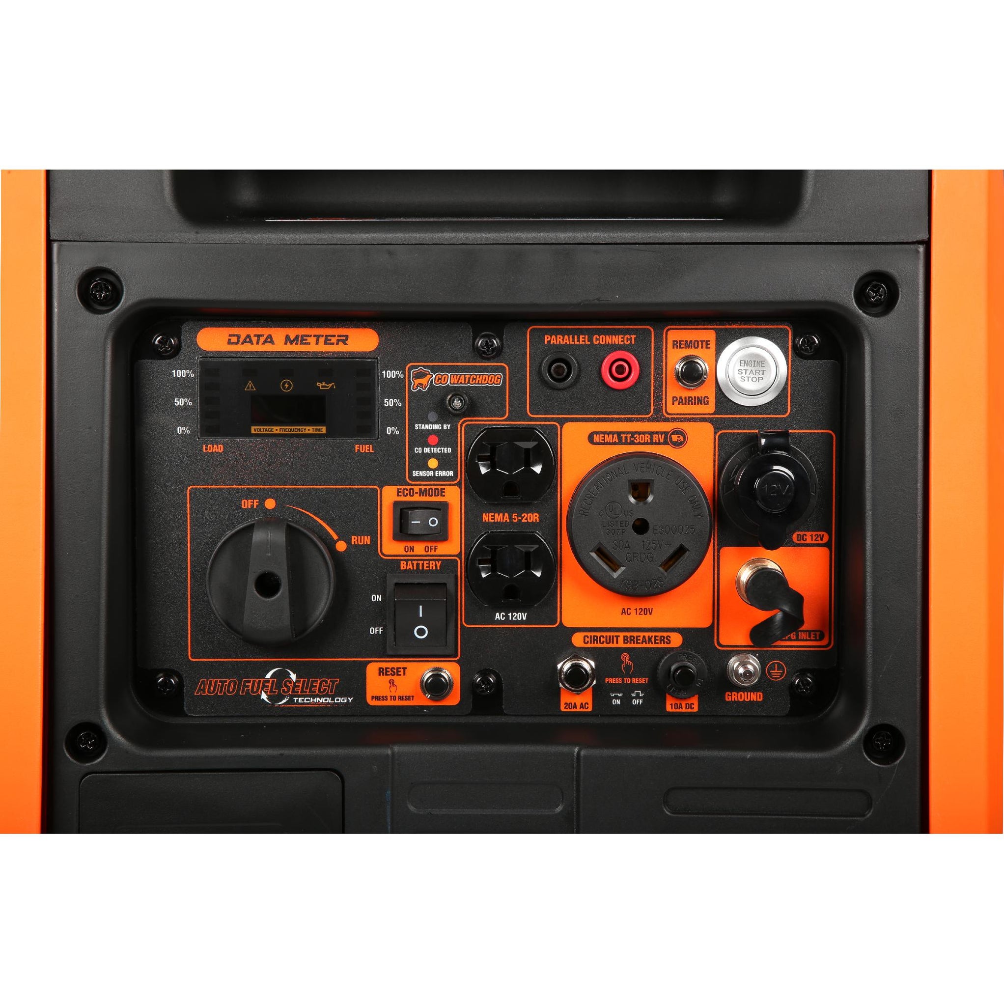 WEN DF452iX Super Quiet 4500-Watt Remote Electric Start Dual Fuel RV-R ...