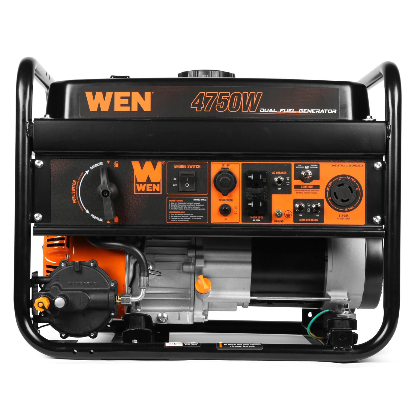 WEN DF472 4,750-Watt 120V/240V Dual Fuel Portable Generator — WEN Products