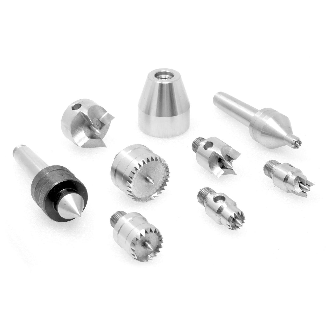 WEN LA0009 9-Piece MT2 Wood Lathe Drive and Live Center Kit with Alumi ...