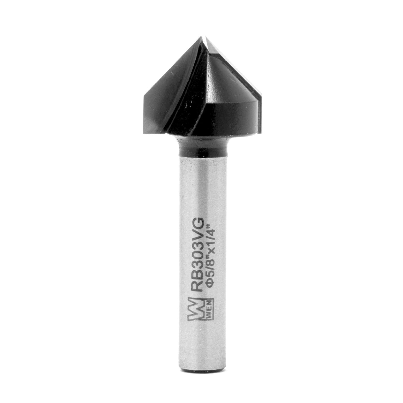 WEN RB303VG 5/8 in. V-Groove Carbide-Tipped Router Bit with 1/4 in. Sh ...