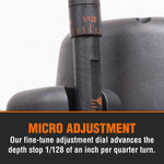 WEN RT6033 15-Amp Variable Speed Plunge Woodworking Router Kit with Ca ...